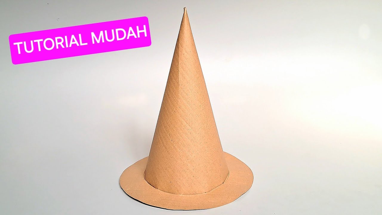 Topi kerucut dari kardus untuk MPLS dan karnaval 17 agustus - YouTube