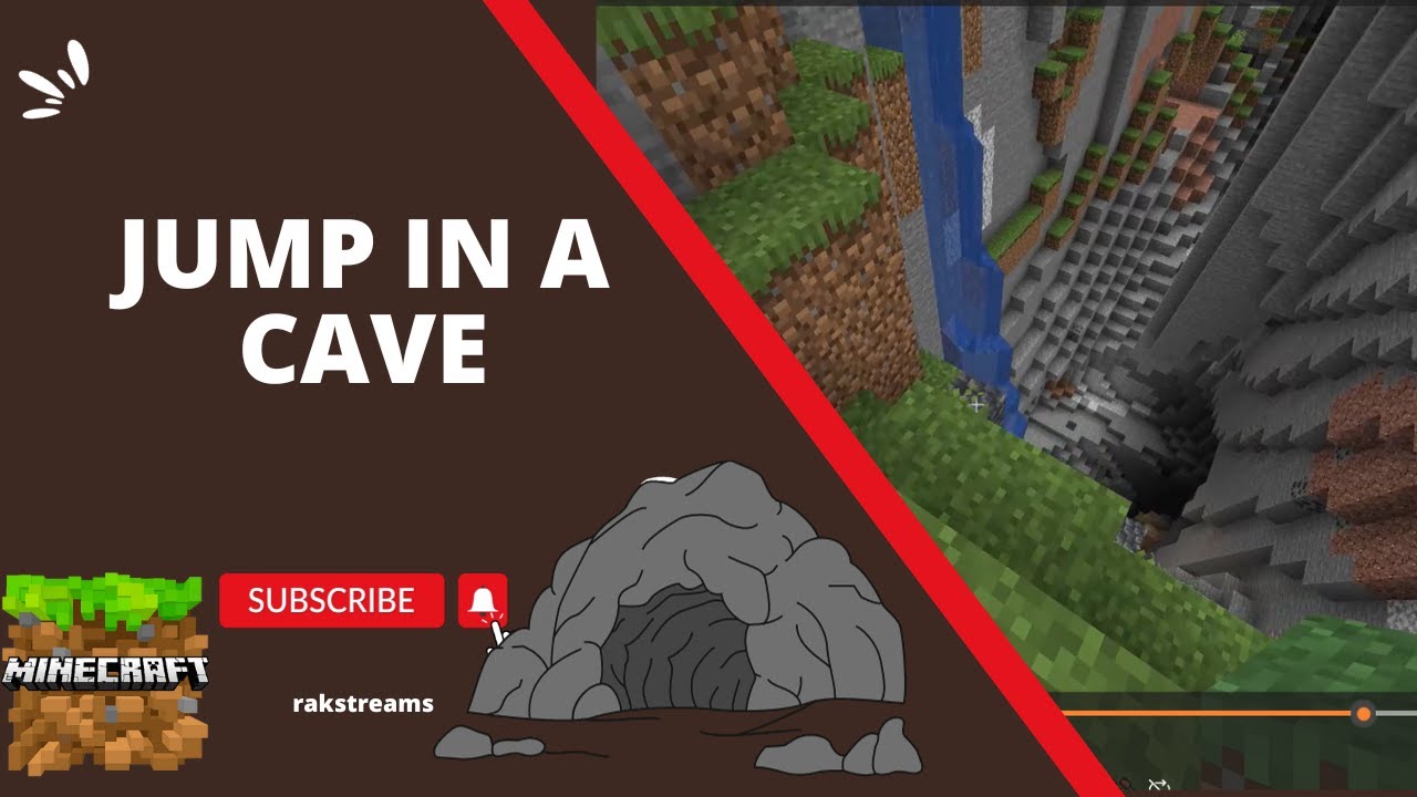 Minecraft - Jumping in a Cave - YouTube
