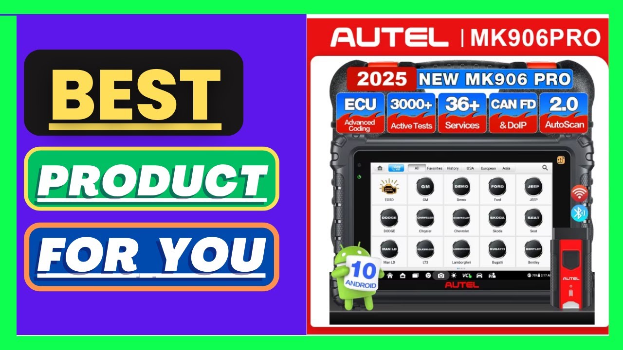 Autel MaxiCOM MK906Pro Diagnostic - YouTube
