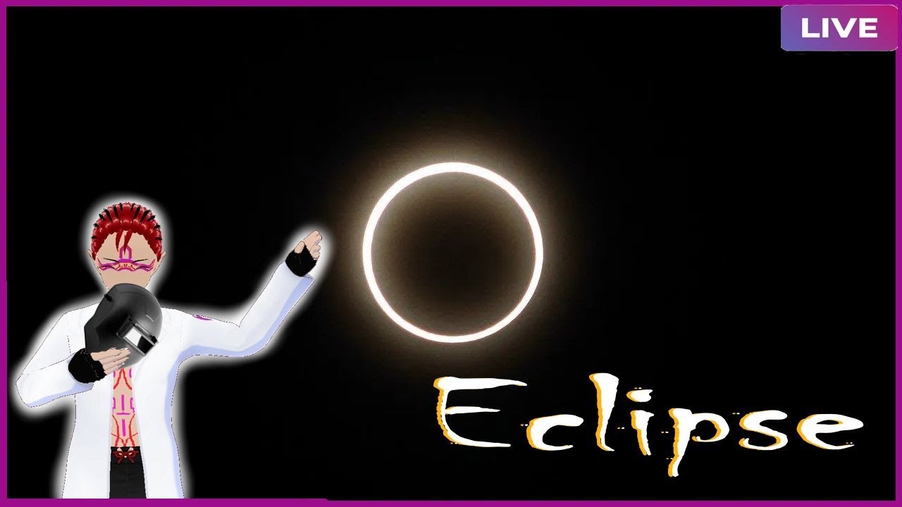 Vtuber físico acompanha o eclipse solar anular com o chat - YouTube