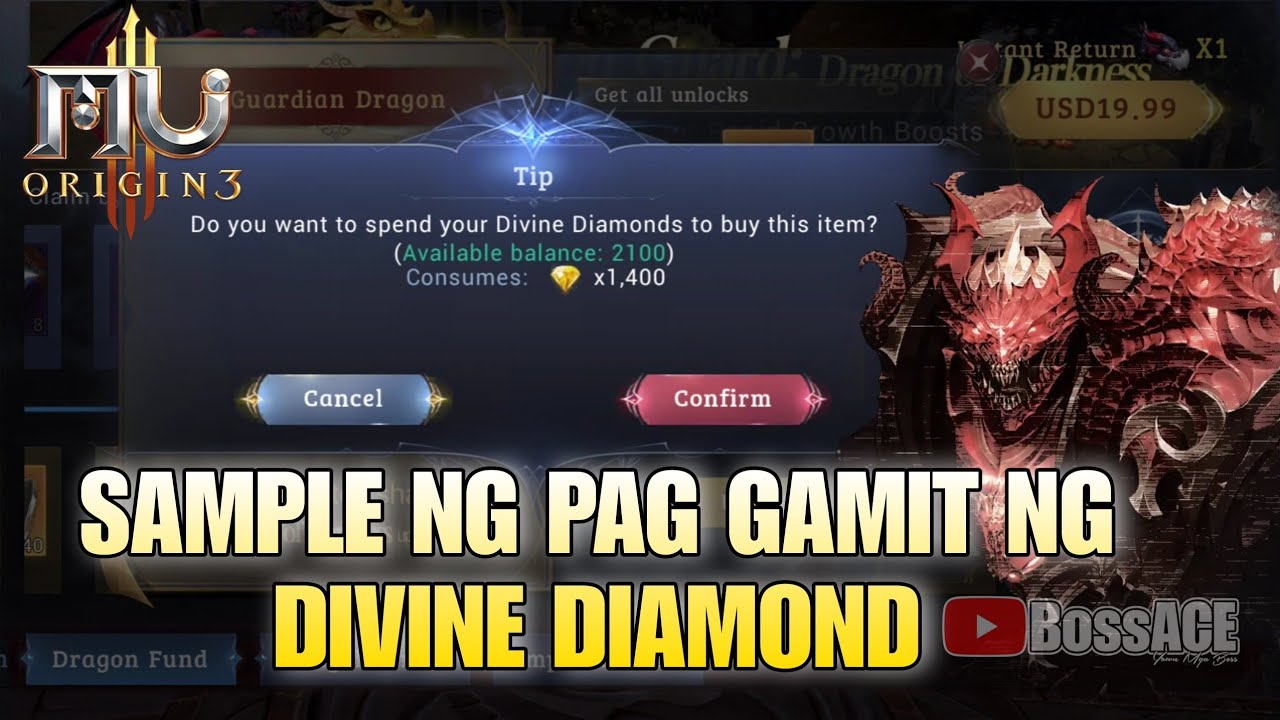 Sample ng Pag gamit ng Divine Diamond sa MU Origin 3 Asia Tips for ...