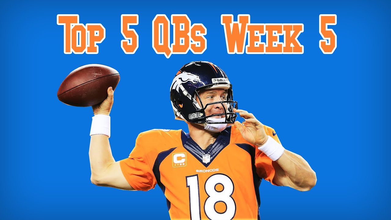 Top 5 Quarterbacks NFL Daily Fantasy Week 5 - YouTube