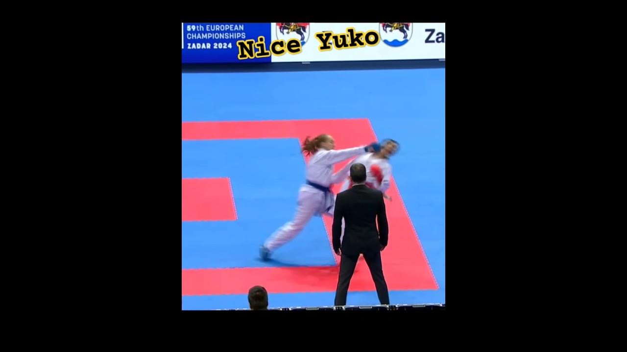 Nice Yuko kizami Tsuki & Gyaku • Karate Female kumite • Girls Fight #shorts #karate #female # ...