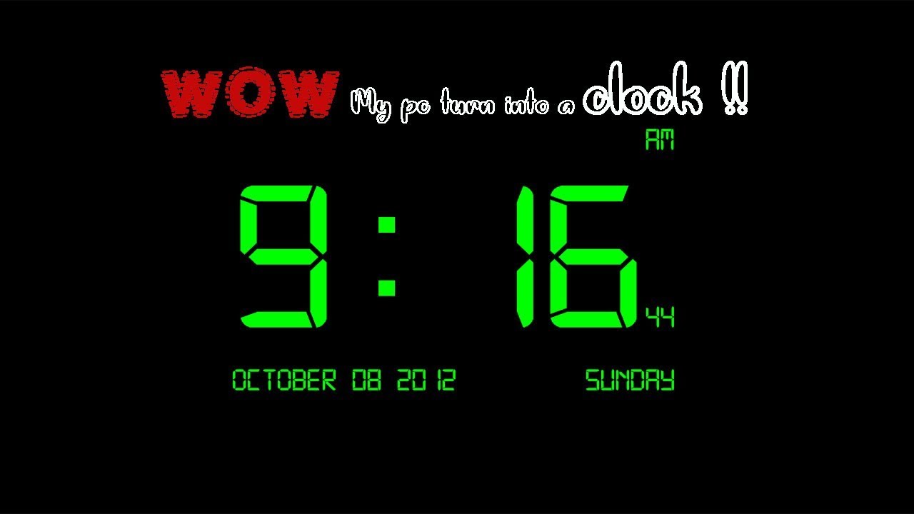 Turn your pc as a LED Digital Clock !! How !!?? #secret tricks - YouTube