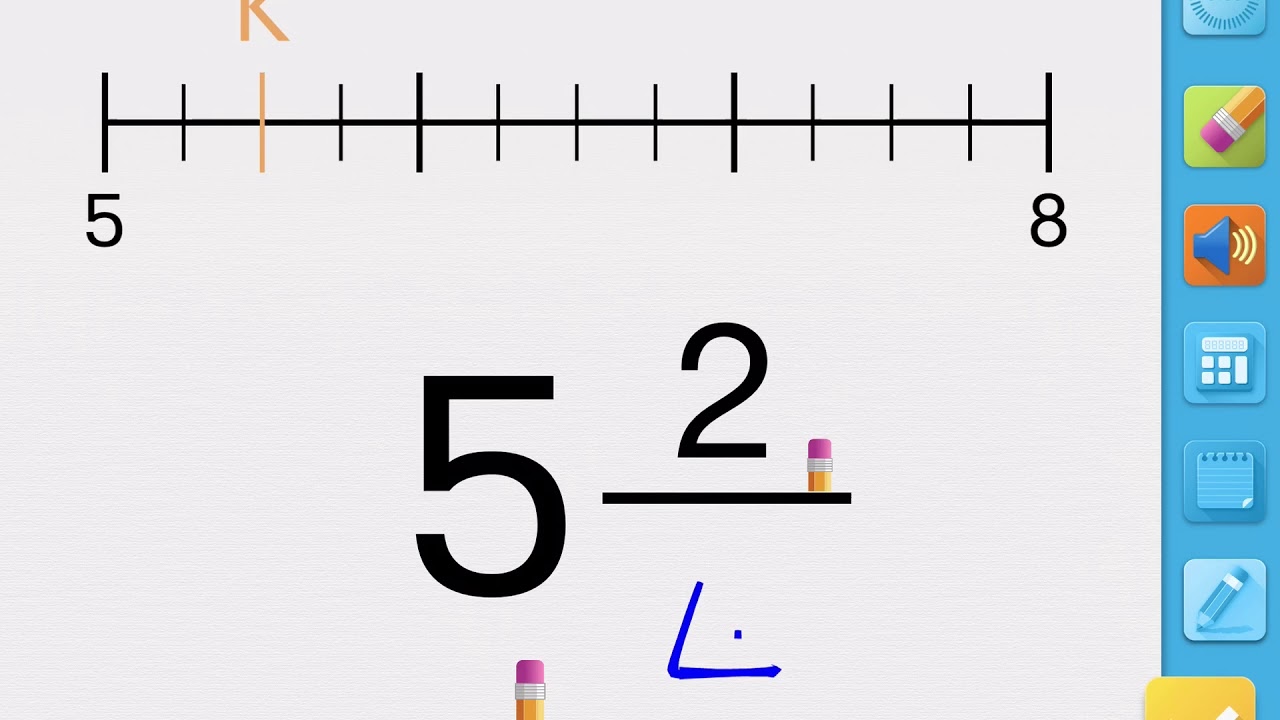 L’école à la maison : Module les fractions sur un axe gradué - YouTube