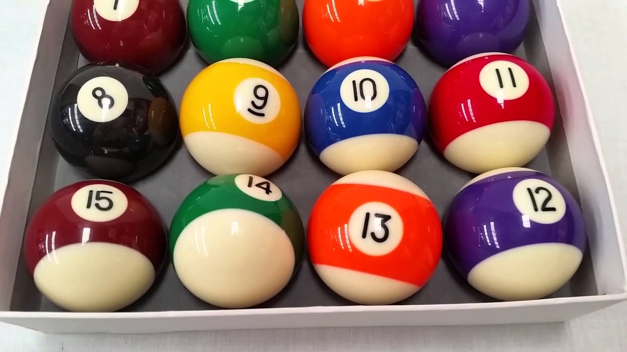 Eddie Charlton KELLY POOL BALL Set 2" with 1 7/8" Measle White - YouTube