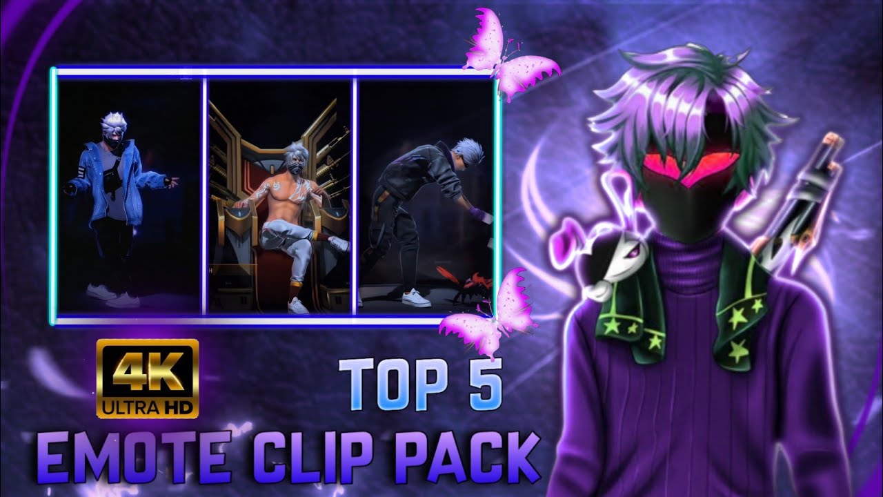 TOP 5 MOST VIRAL CLIP IN FREE FIRE 🔥 l FREE FIRE EMOTES CLIP PACK 😍 NEW ...