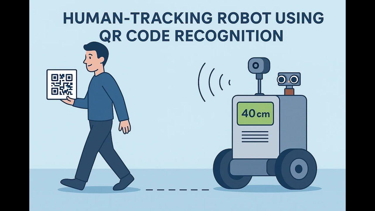human Tracking Robot using qr code recognition - YouTube