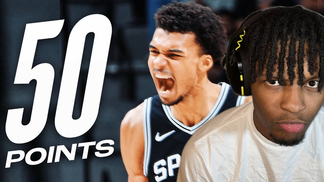 WEMBY 50 POINTS!!!! SPURS vs WIZARDS RRACTION. Victor Wembanyama HIM ...