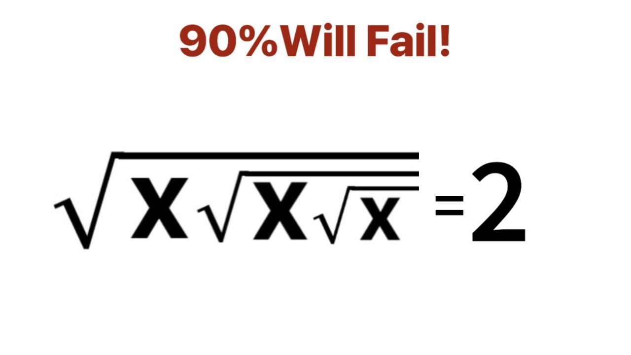 A Wonderful Radical Maths Problem. Olympiad Mathematics. - YouTube