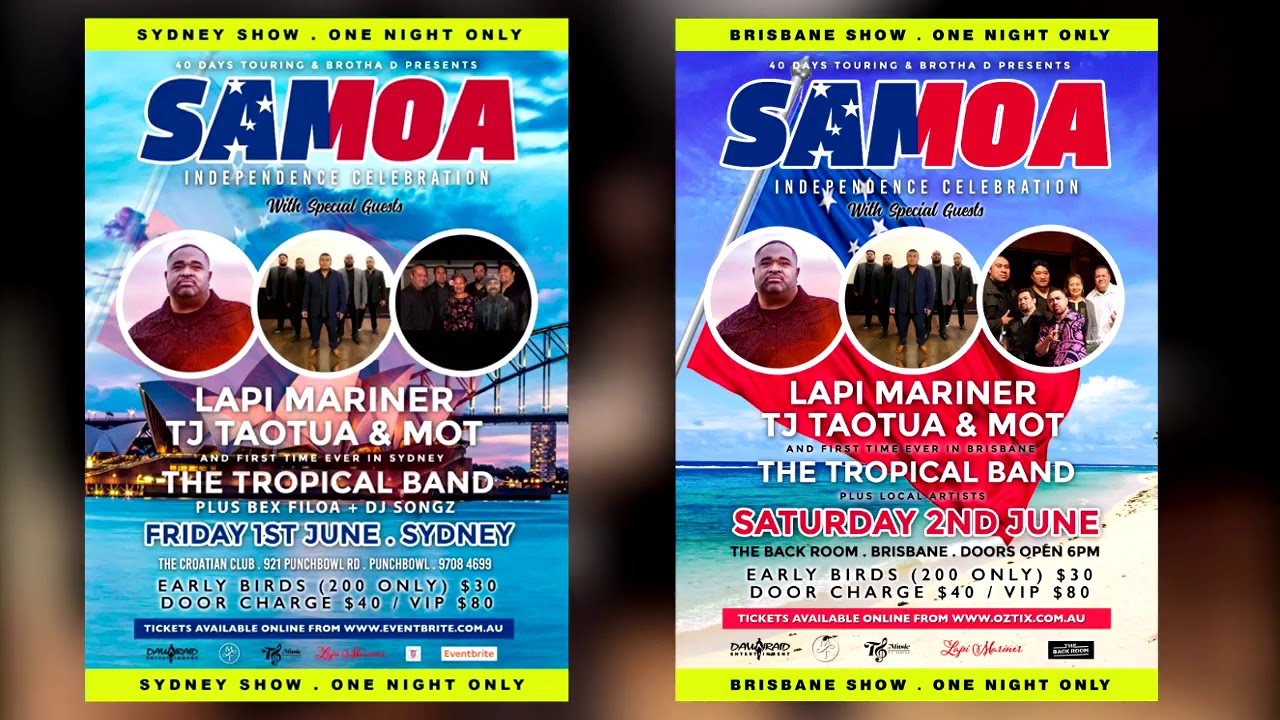 TROPICAL BAND / Promo Video - Samoan Independence Celebration 2018 in ...