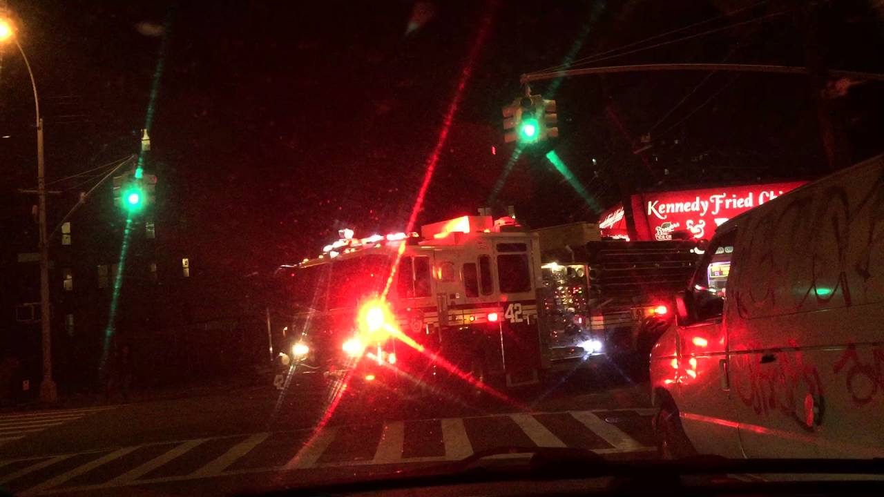 BRAND NEW FDNY KME ENGINE 42 RESPONDING ON 185TH ST. TO A 10-75 ALL ...