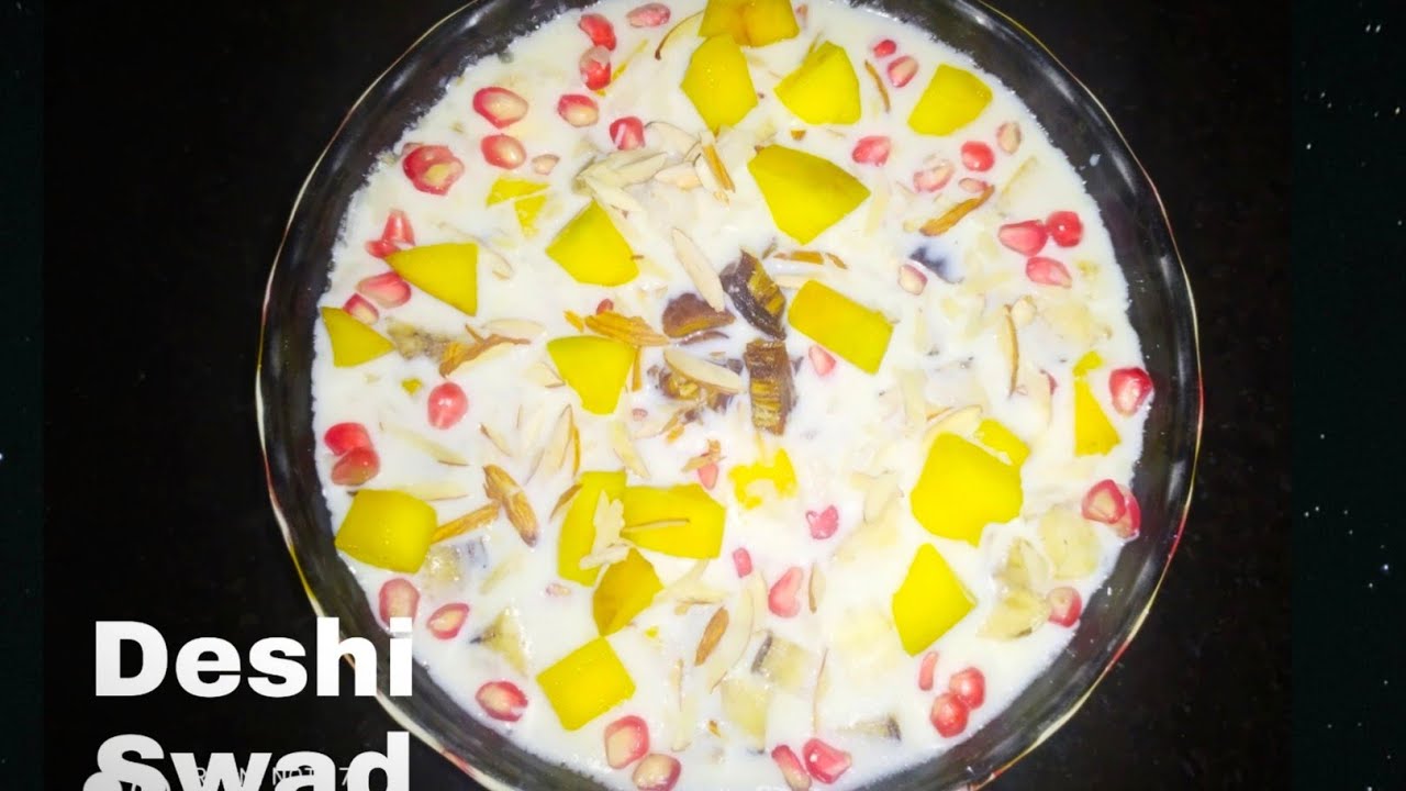 চিড়ের ডেজাট'।। Chirer dessert।। eassy dessert in bengali।। fruit ...
