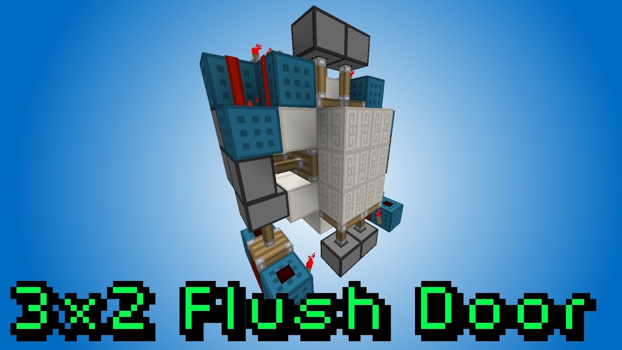 2x3 Piston Door [Flush] - Minecraft 1.7 Redstone Tutorial - YouTube