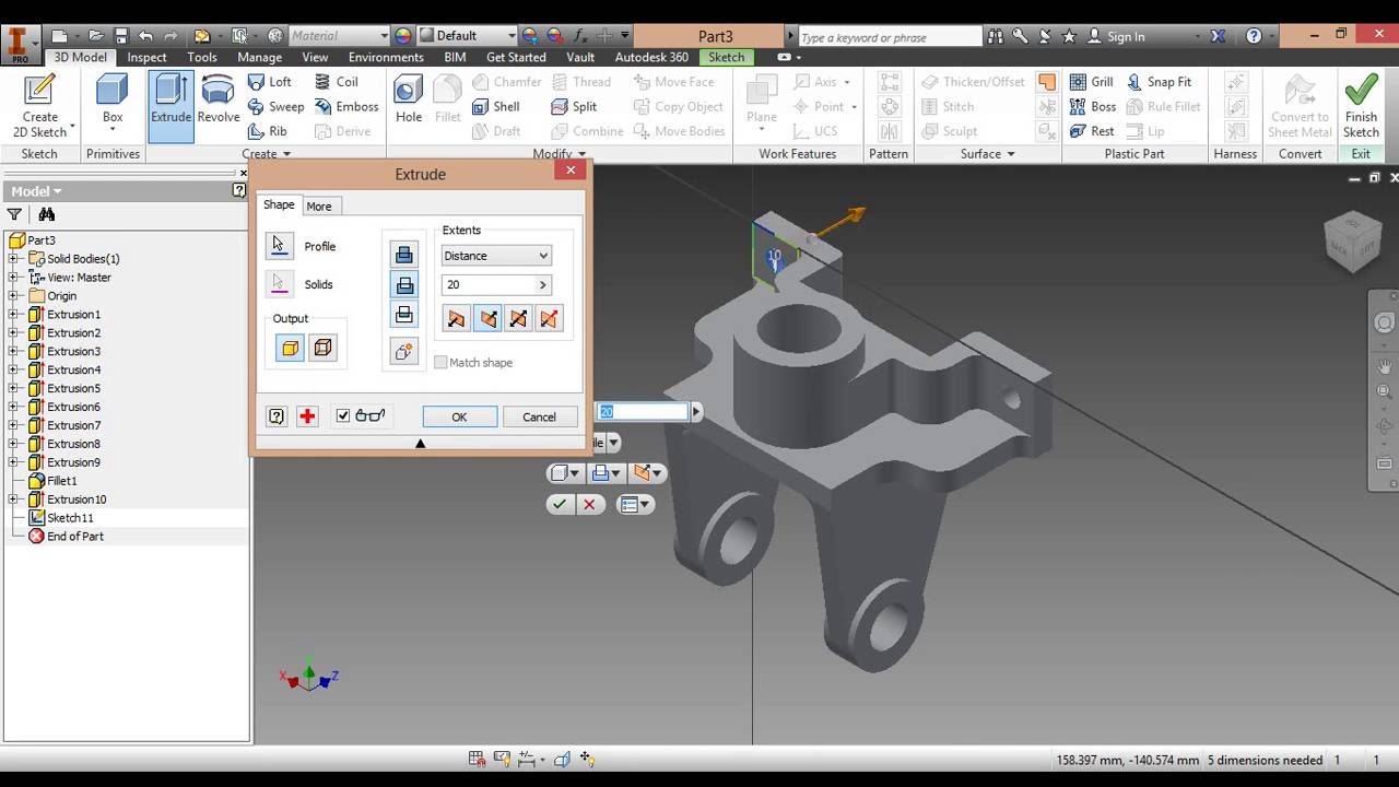 Tutorial Autodesk Inventor pemula - YouTube