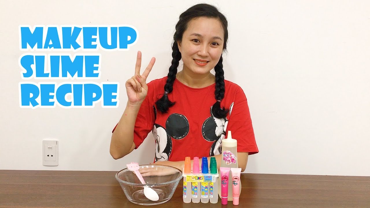 How to make Makeup Slime! Easy Slime Recipe #4 | Slime Mixing - YouTube