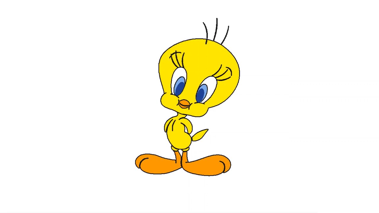 How to Draw Tweety? Looney Tunes Drawing, Draw and Color Tweety, Draw ...
