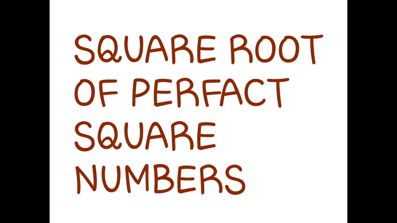 Calculation Trick 13 SQUARE ROOT OF PERFACT SQUARE NUMBERS YouTube calculation-trick-13-square-root-of-perfact-square-numbers-youtube