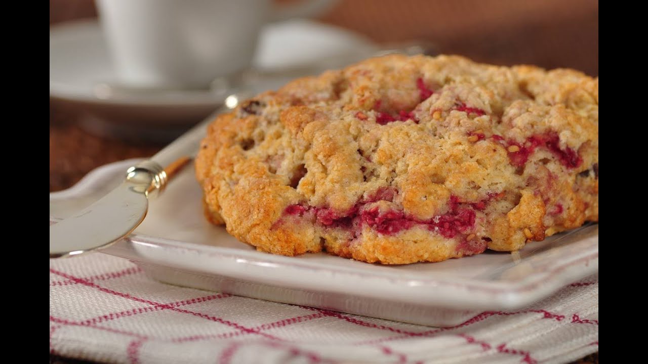 Raspberry Scones Recipe Demonstration - Joyofbaking.com - YouTube