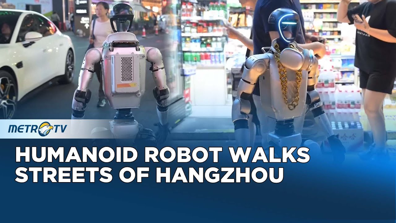 Humanoid Robot Spotted Roaming West Lake in Hangzhou - YouTube