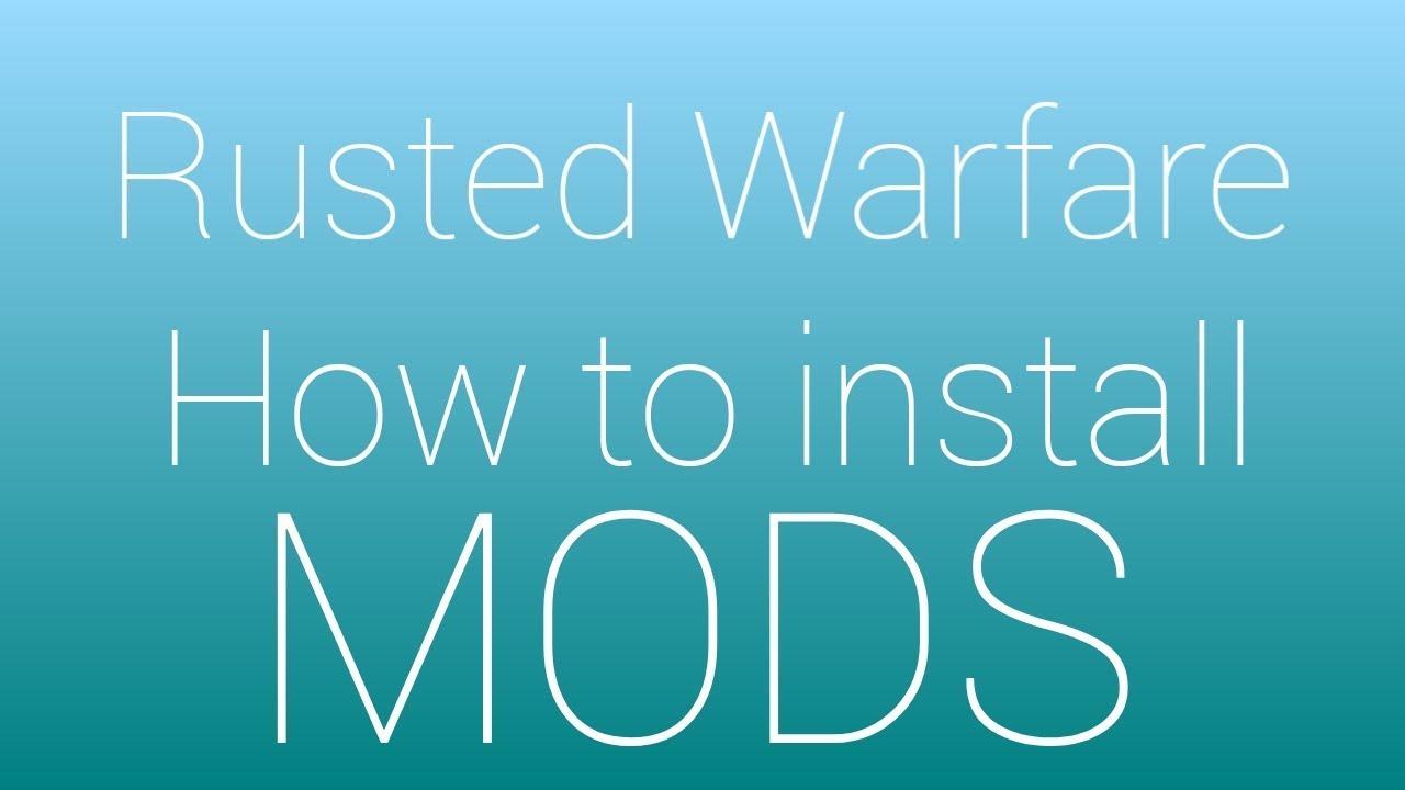 Rusted Warfare How To Install Mods - YouTube