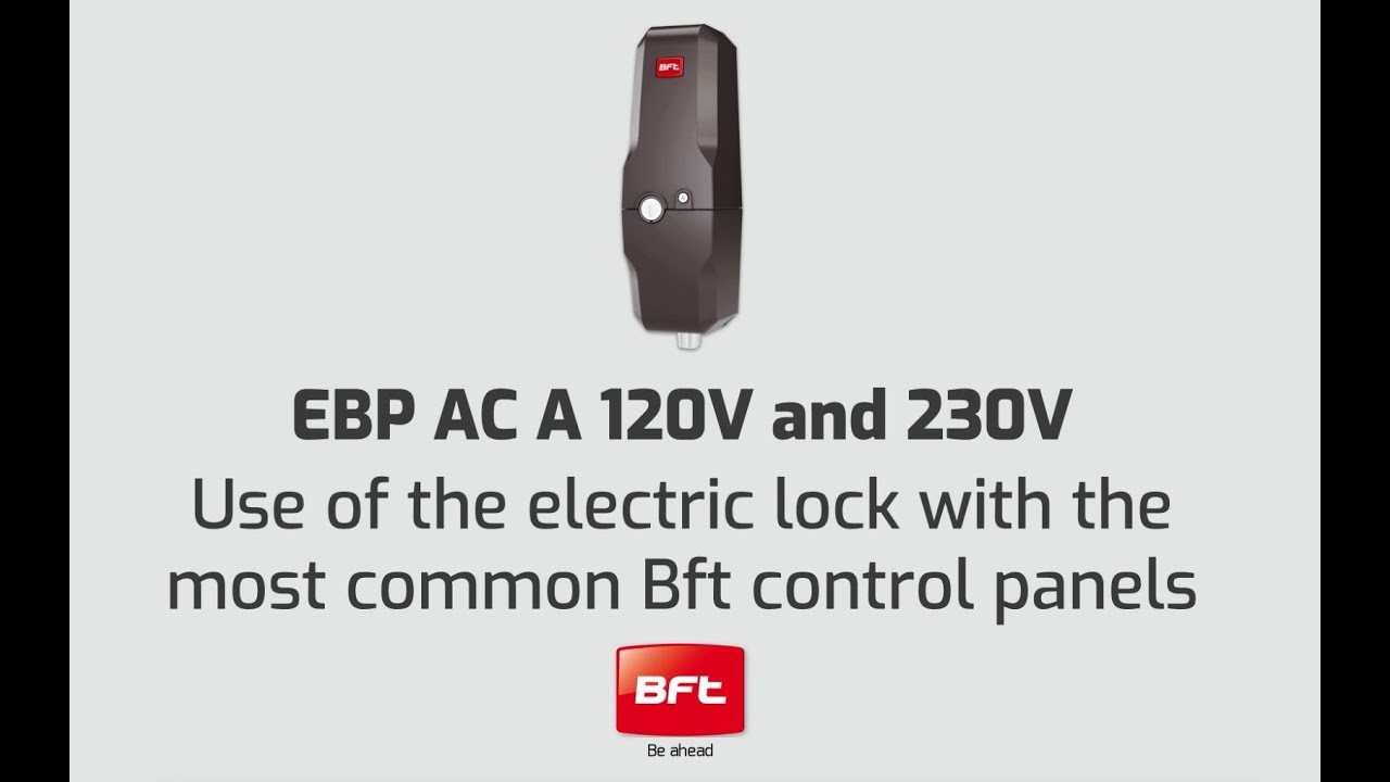 EBP AC A 120V e 230V | Use with the most common control panels (EN ...
