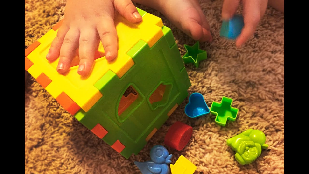 Learn shapes with cute small cube. Educational for babies kids ...