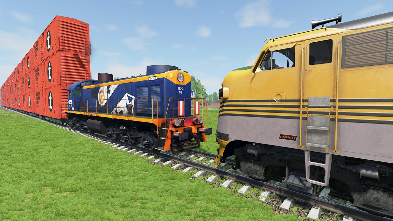 Realistic Train Crashes #17 - Beamng.Drive - YouTube