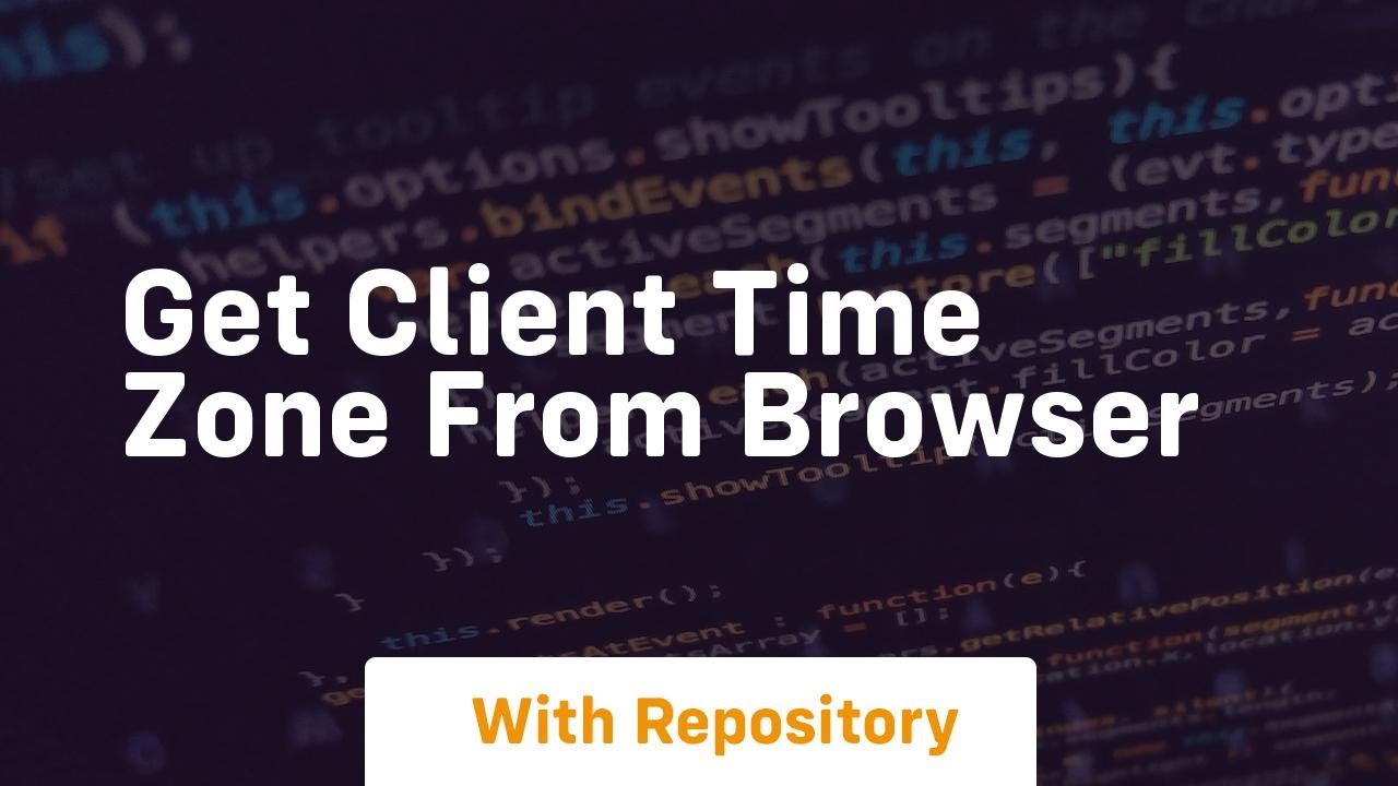 get client time zone from browser - YouTube