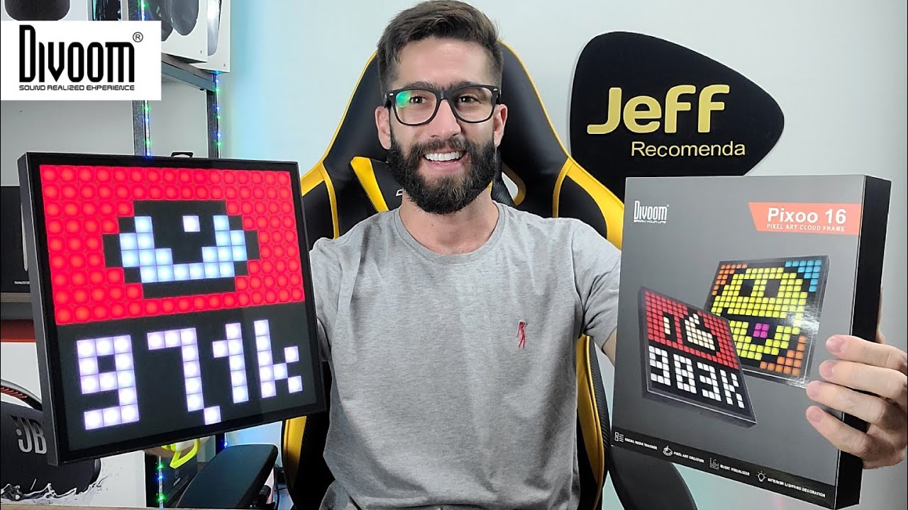 DIVOOM PIXOO 16: TELA com Pixel ART eu CURTI DEMAIS! 😍 (Unboxing ...
