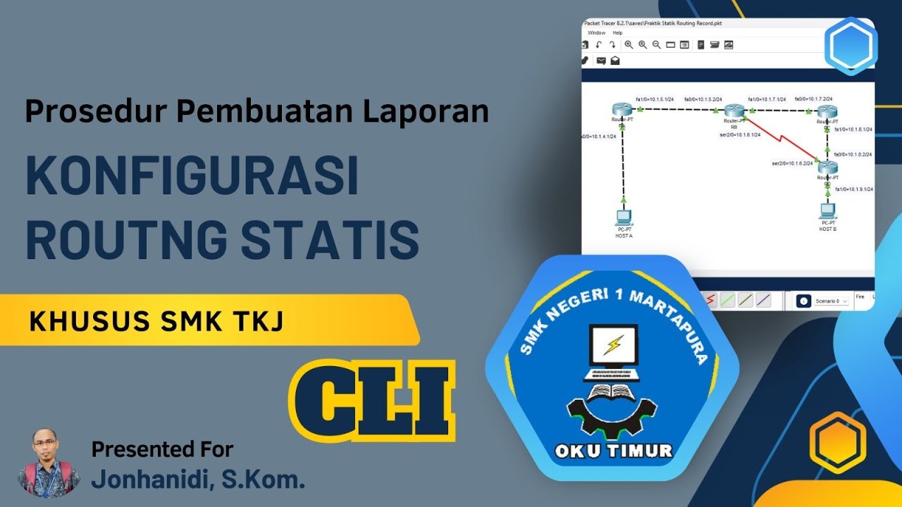 PROSEDUR PELAPORAN DAN KONFIGURASI ROUTING STATIS Part CLI - YouTube