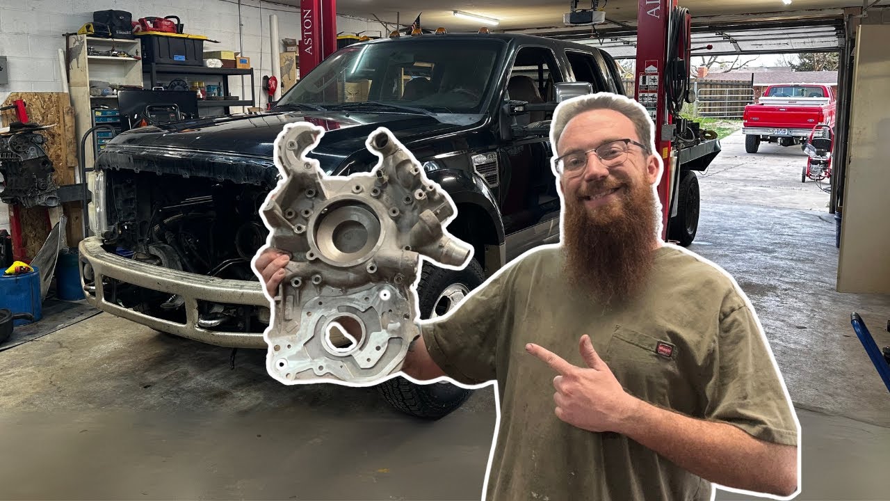 Installing A New Front Cover On My 6.4 Powerstroke - YouTube
