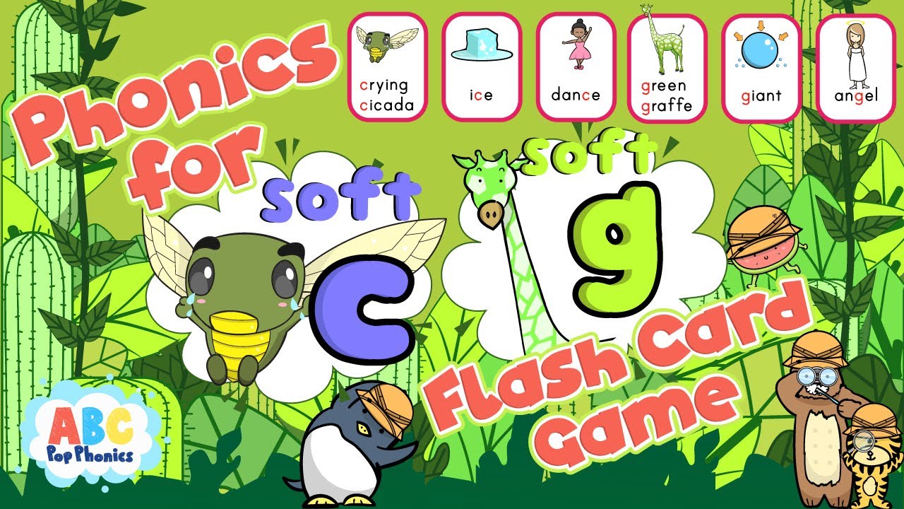 Phonics for soft C and soft G (Flashcard Game) - YouTube