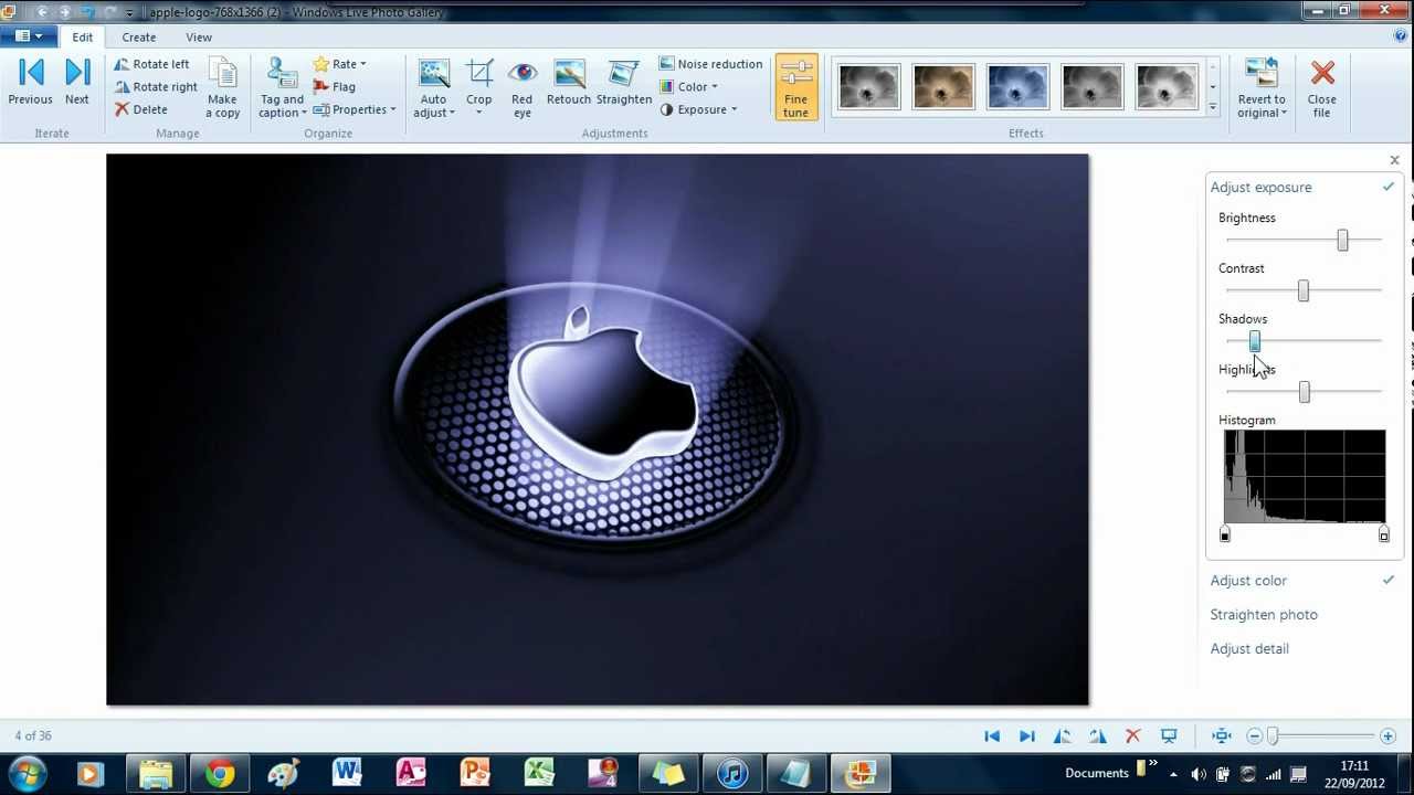 how to edit your pictures on windows 7 - YouTube