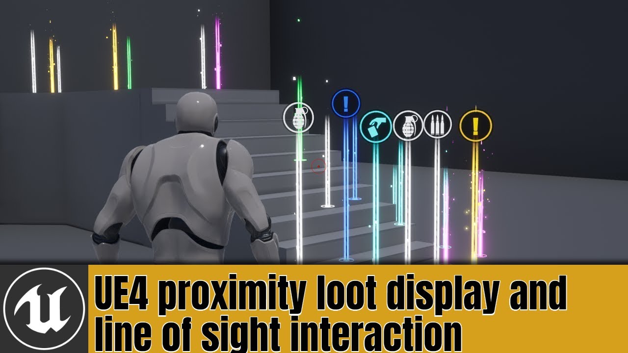 UE4 proximity loot and line of sight interaction - YouTube