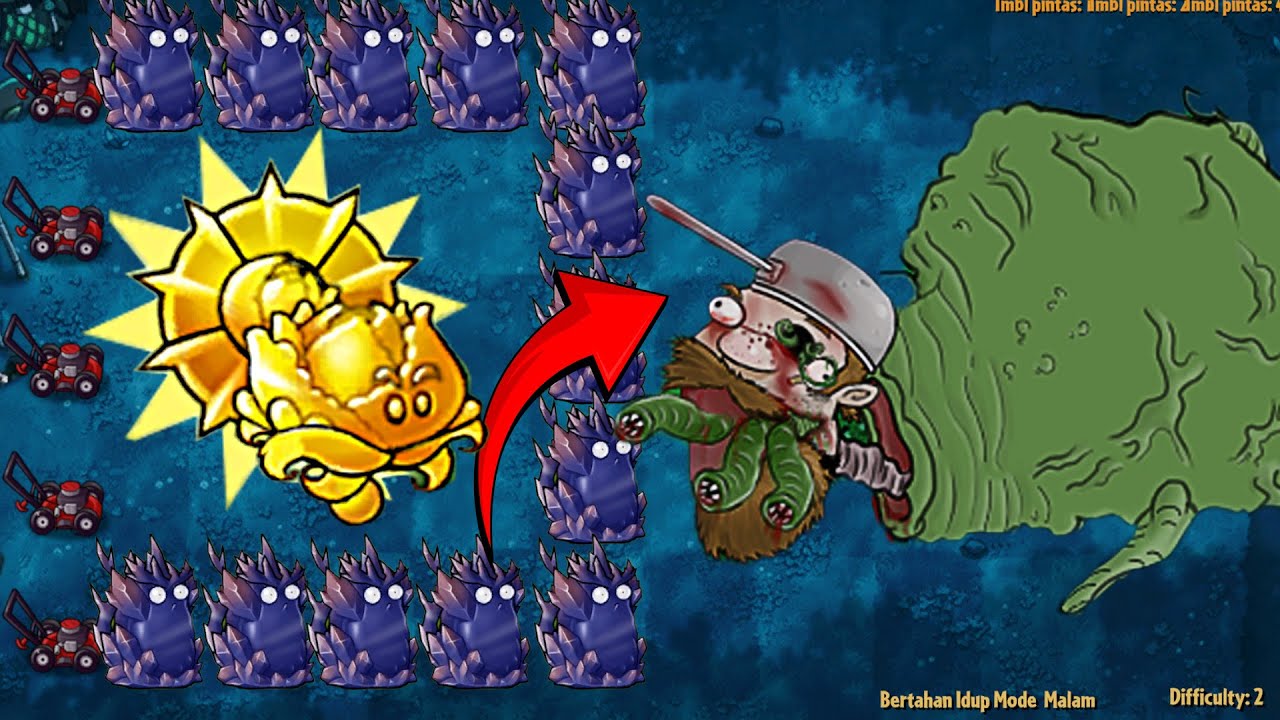 KING PLANTS SUN GOD CABBAGE VS ZOMBIE CRAZY DAVE BOSS LOBOTOMY - PLANTS ...