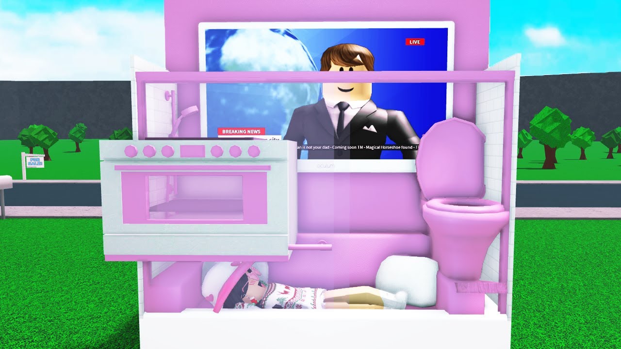 I Built A House Inside A Shower In Bloxburg Youtube