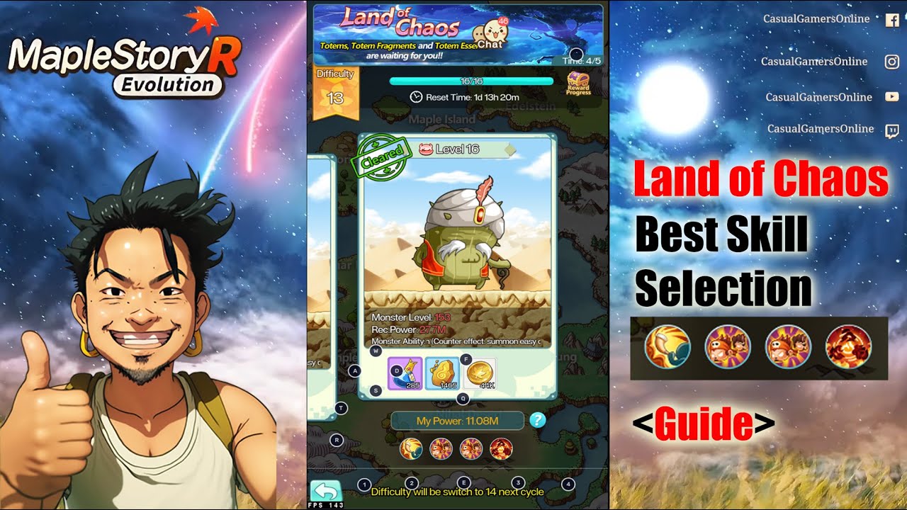 Maplestory R evolution - Land of Chaos Skill Selection Guide - YouTube