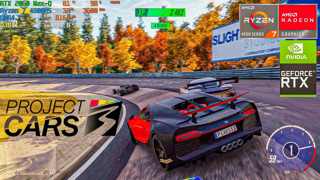 Project CARS 3 on RTX 2060 Max-Q (ZEPHYRUS G14) - YouTube