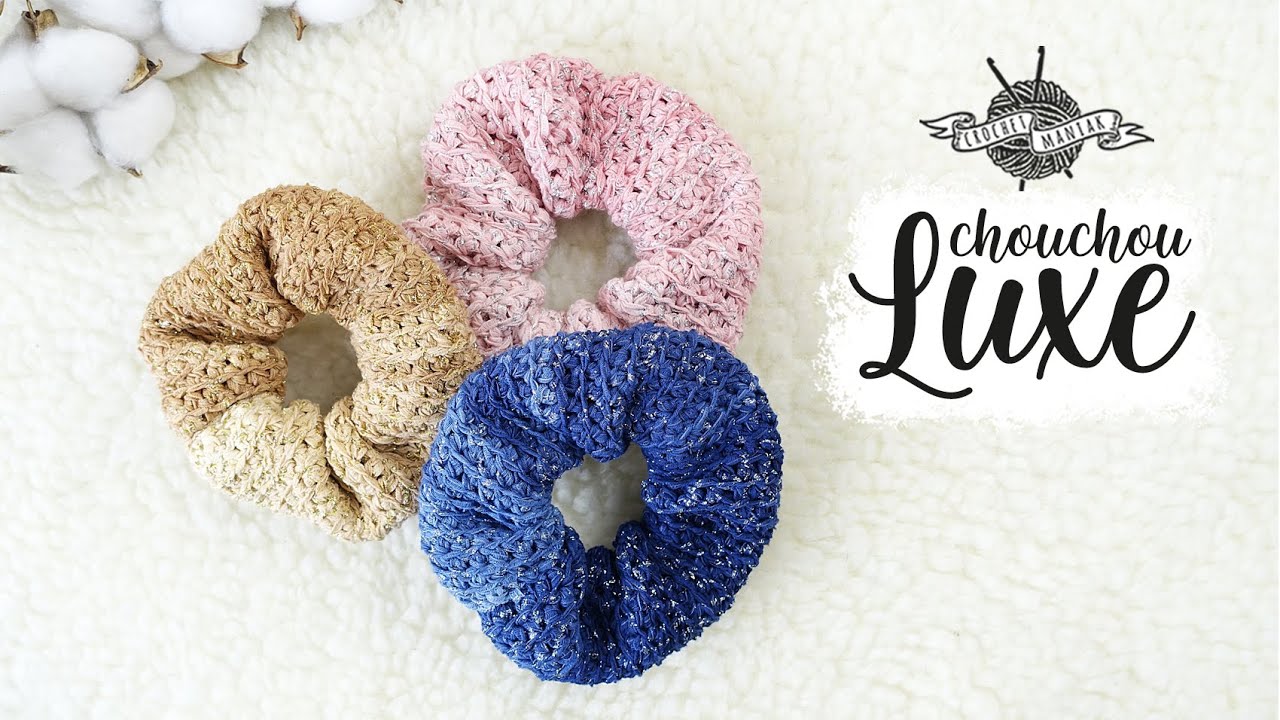 Comment faire un chouchou "scrunchies" au crochet super rapide - YouTube