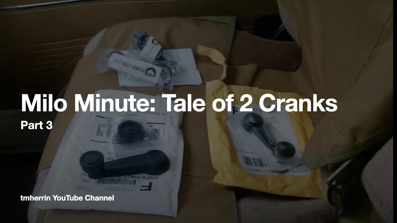 Milo the Vanagon: One Minute Hack, part 3 (Window Cranks) - YouTube