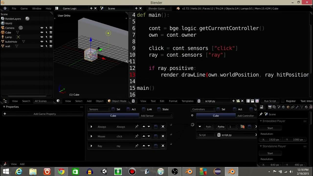 UPBGE - Bullet Holes Python - YouTube