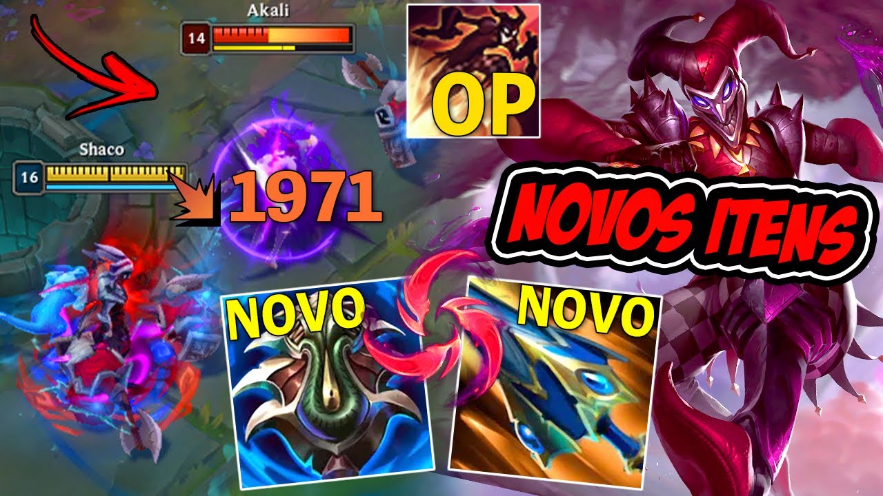 SHACO AD COM OS NOVOS ITENS DE LETALIDADE FICA FORTE DEMAIS !! - LEAGUE ...