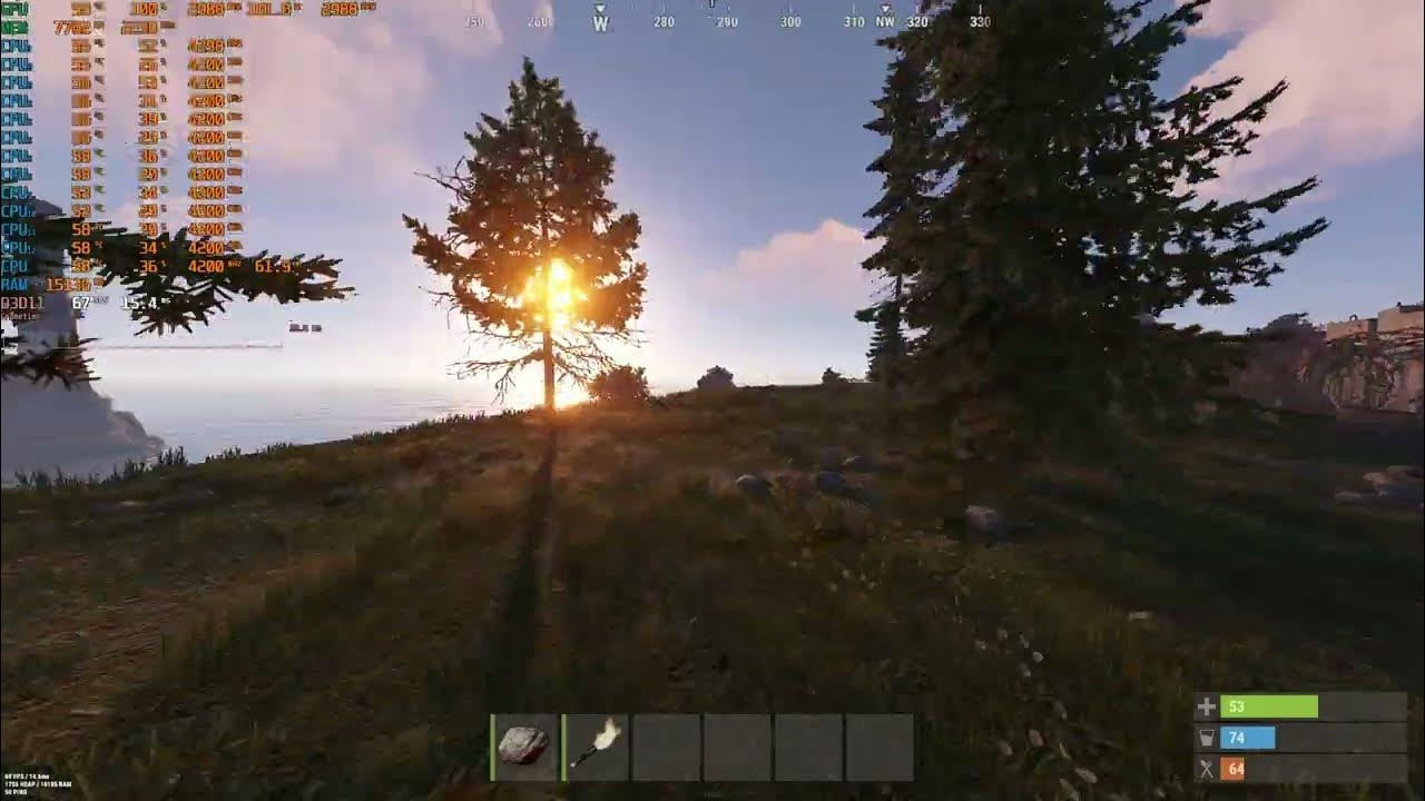 RX 7600 + i5 11400F, RUST BENCHMARK QHD - YouTube