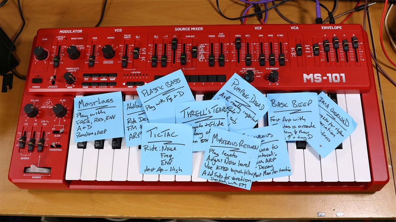 10 Patches for the Behringer MS-101/MS-1 - Quick patch video - YouTube