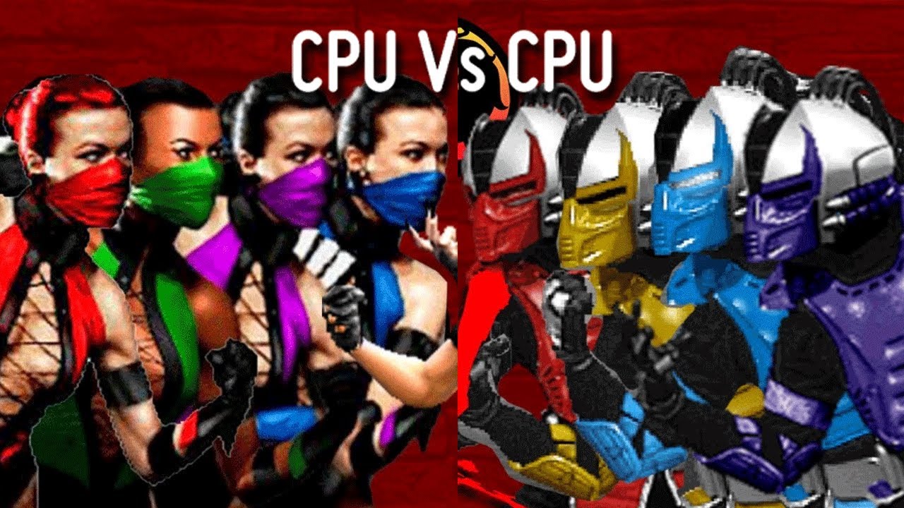 MK3 MUGEN CPU Vs CPU - GIRLS vs ROBOTS - KITANA MILEENA JADE SKARLET vs ...