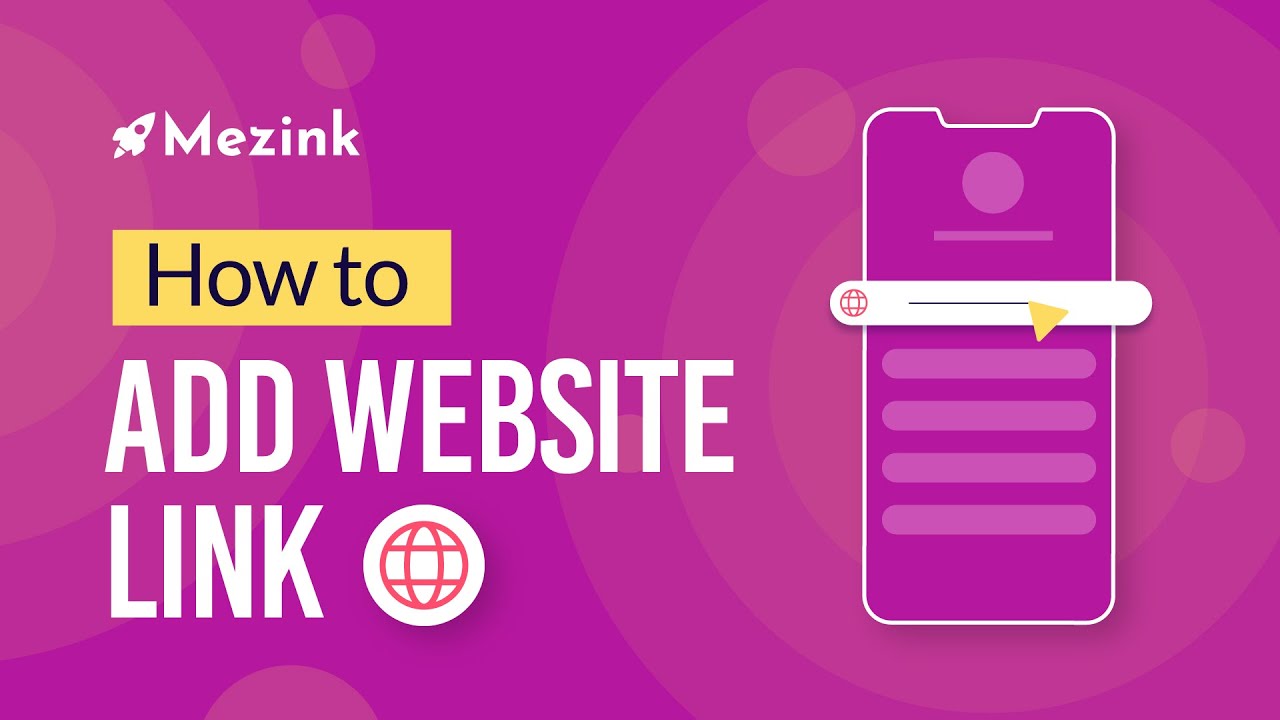 Cara Masukan Link URL Website di Mezink | How to add personal website ...