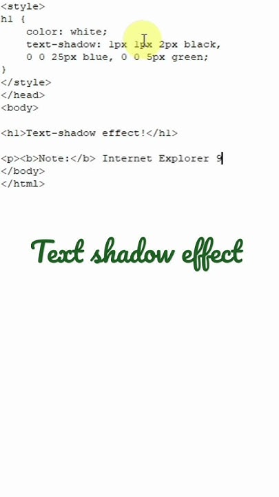text shadow effect css tutorial for beginners - YouTube