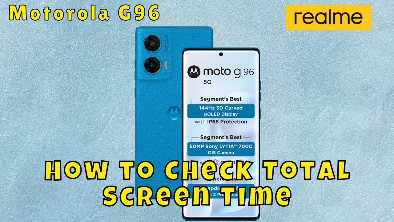 How to Check Total Screen Time Motorola G96 - YouTube