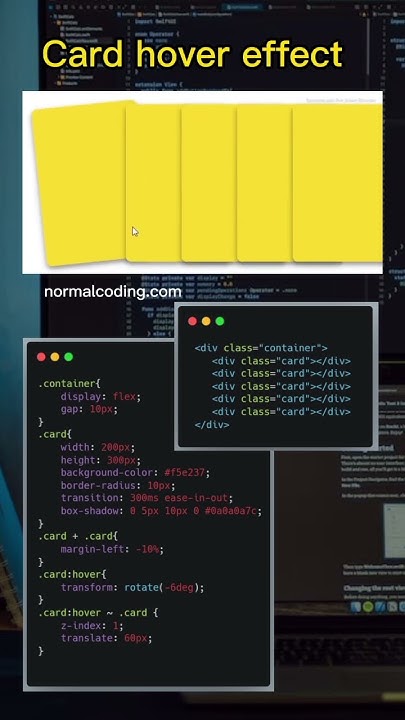 Card Hover Effect Css Coding Programming Codinglife Developer Html Hover Youtube